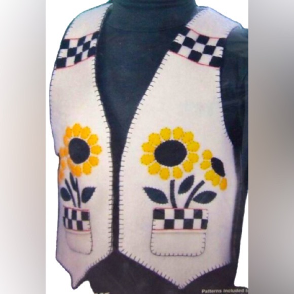 Dimensions | Jackets & Coats | Vintageaplique Sunflower Vests Kit Fits ...